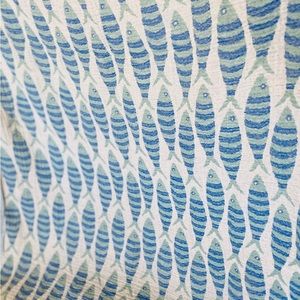 Anthropologie | Bath | Jacquard Loom Weave Fish Textile Muslin Soft ...